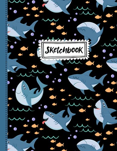 Sharks Sketchbook: Shark Notebook for Drawing, Sketching, Writing ...