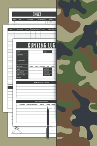 Hunting Log book: Bear, Duck, & Deer Hunting Journal and Tracker with ...