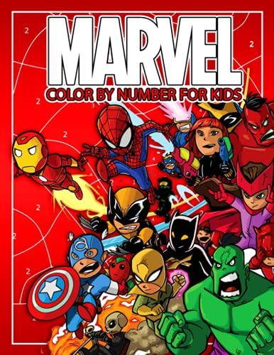 Marvel Color By Number For Kids: Lots Of Incredible Illustrations For ...