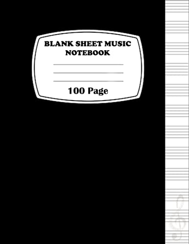 blank sheet music notebook: Music Manuscript Paper book, 10 staves per ...