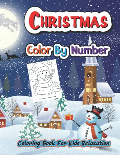 Christmas Color By Number Coloring Book For Kids: Beautiful Classic ...