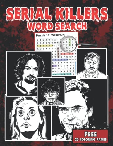 Serial Killers Word Search: Extremely Word Search About Notorious ...