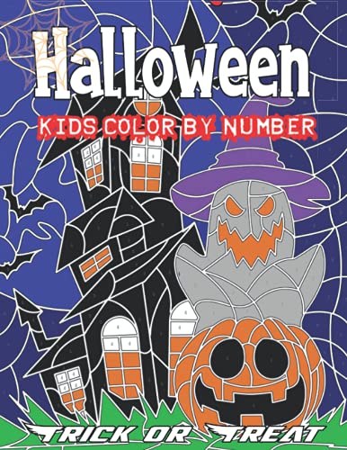 Trick or Treat halloween kids color by number: Halloween Color By ...
