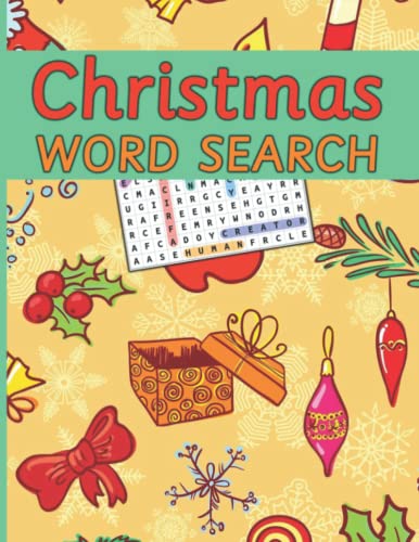 Christmas Word Search: 50 Christmas Themed Word Find Puzzle Book for ...