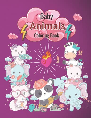 Baby Animals Coloring Book: Big Coloring Pages for Everyone, Adults ...