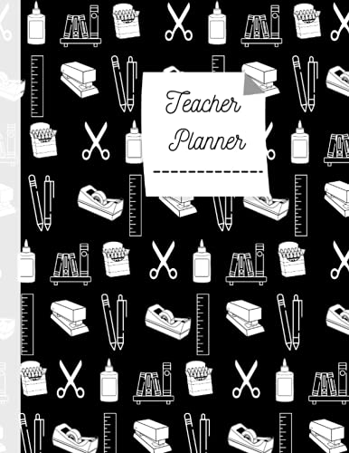 Teacher planner: Simple black and white teacher planner. Perfect for ...