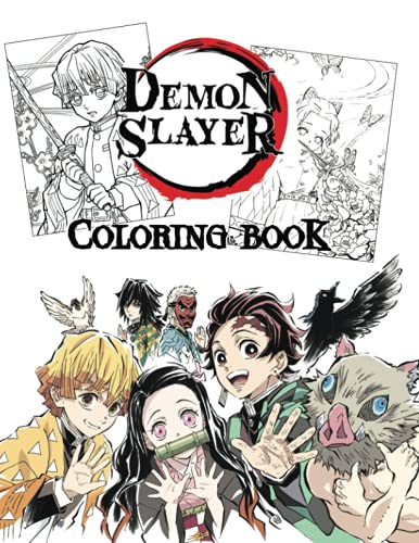 Kimetsu no Yaiba Coloring Book: Demon Slayer Coloring Book : JUMBO ...