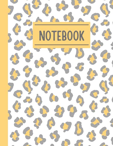 Notebook: Yellow Mustard Leopard Print Composition Notebook by Stay ...