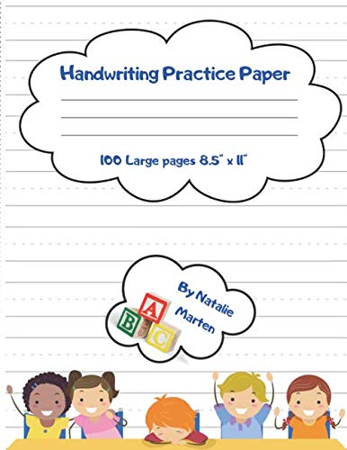 Handwriting Practice Paper: Handwriting Paper Book 100 Large pages 8.5 ...