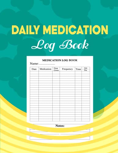 Medication Log Book: Medication Log Book: Daily Medication Tracker ...