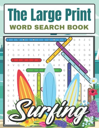 The Large Print Surfing Word Search Book: Amazing Word Search Puzzle ...