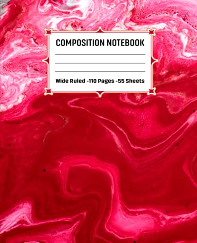 Marble Composition Notebook Wide Ruled: Wide Ruled Notebook Journal ...