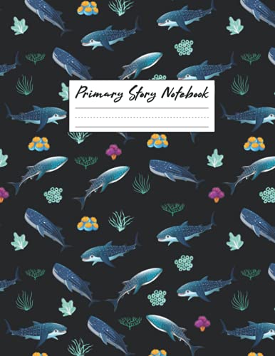 Whale Shark Primary Story Notebook: Whale Shark Blank Lined Primary ...