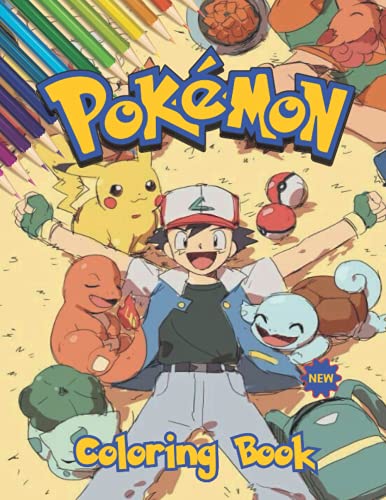Pokémon Coloring Book: Big Pokémon Coloring Book for Kids Fun Coloring ...