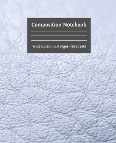 Marble Composition Notebook Wide Ruled: White Leather Purple ...