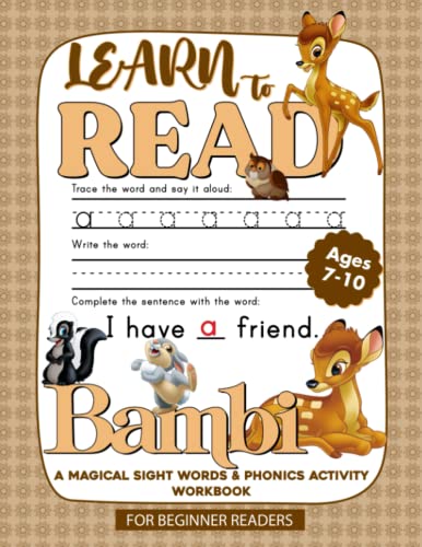 Bambi Learn To Read: Trace The Word And Say It Aloud Activities Books ...