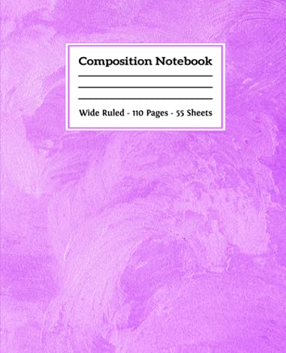 Marble Composition Notebook Wide Ruled: Wide Ruled Notebook Journal ...