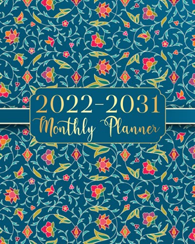 2022-2031 Monthly Planner: 10 Year Calendar 2022-2031 Monthly Planner ...