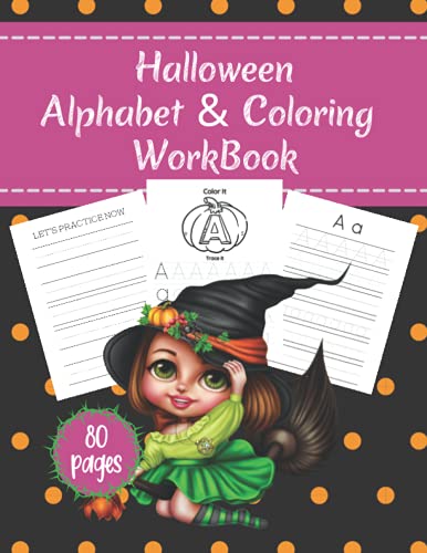 Halloween Alphabet & Coloring Workbook: Halloween tracing for ...
