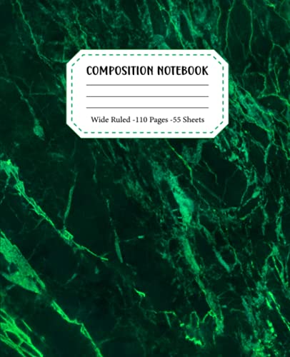 Marble Composition Notebook Wide Ruled: Wide Ruled Notebook Journal ...