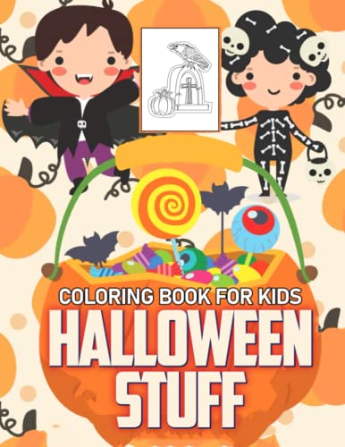 Halloween Stuff Coloring Book For Kids: 30 Coloring Pages Of Pumpkin ...