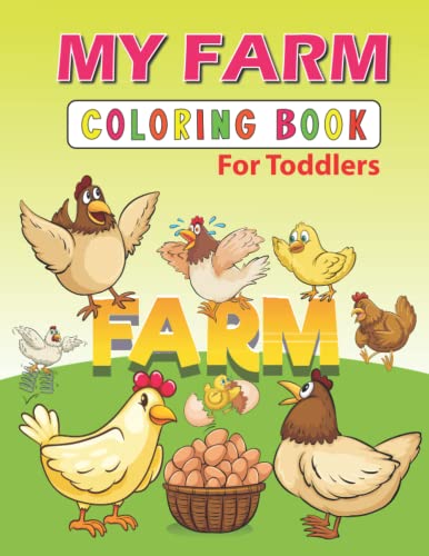 CHICKEN COLORING BOOK FOR TODDLER: Cute chicken coloring book for kids ...