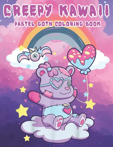 Creepy Kawaii Pastel Goth Coloring Book (100 pages): Cute and Creepy ...
