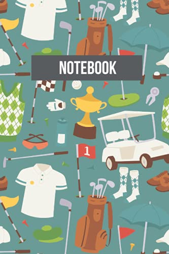 Notebook: Golf themed lined notebook or journal for the golfing fan in ...