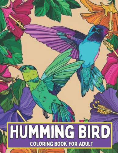 Humming Bird Coloring Book For Adult: Beautiful and Easy Bird Designs ...
