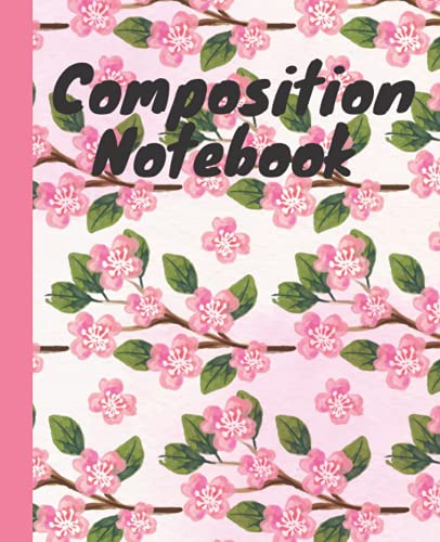 Composition Notebook: Wide Ruled Lined Paper Notebook Journal | Floral ...