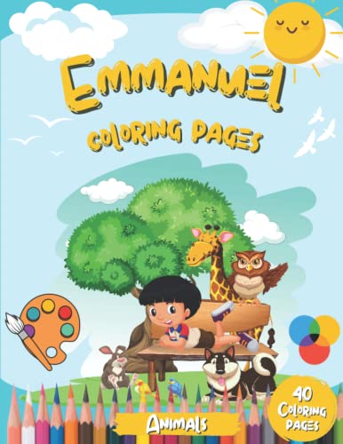 EMMANUEL coloring pages: Personalized Animal Coloring Book For EMMANUEL ...