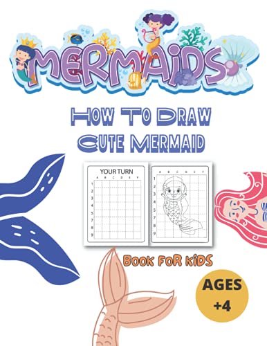 How to Draw Cute Mermaid: Book For kids Ages +4 by Vooxes Vooxes ...