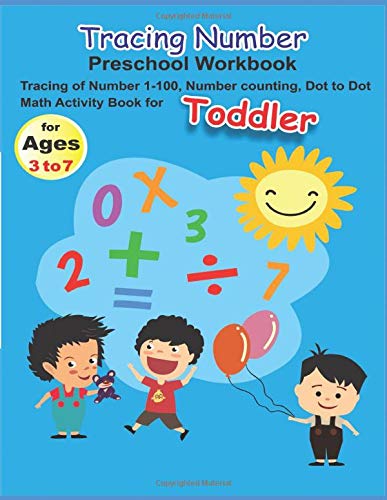 Tracing Number Preschool Workbook (for Ages 3-7): Tracing of Number 1 ...
