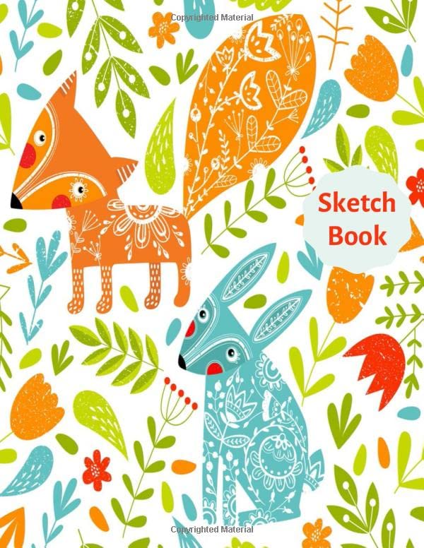 Sketch Book: Cute Animal, Plain paper for kids. 120 Pages, 8.5 x 11 for ...