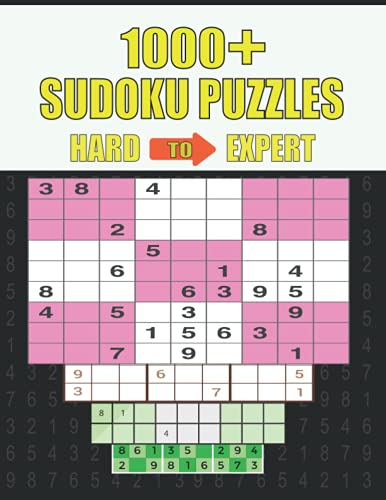 1000 + Sudoku Puzzles Hard To Expert: Ultimate Challenging Collection ...