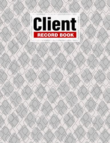 Client Record Book: Client Record Book Squares Cover, Large Size 8.5x11 ...