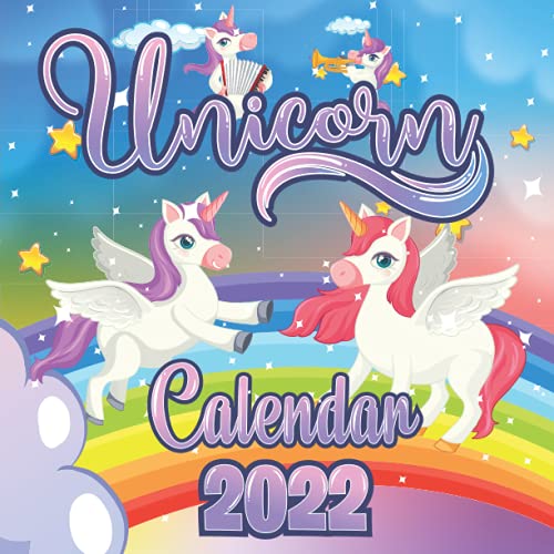 Unicorn Calendar 2022: Amazing Monthly calendar and funny note pages ...