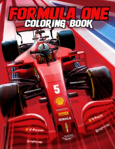 Formula One Coloring Book: Cool Illustration Pages to Color with One ...
