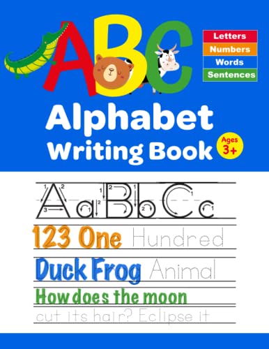 Alphabet Writing Book: Tracing Practice Activity Workbook: Learn ...