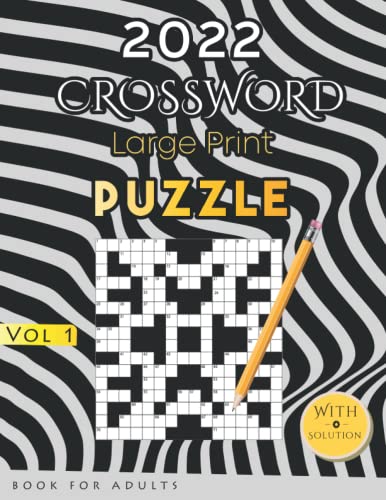 2022 Crossword Puzzle Book For Adults: Large-Print 100 Easy to Medium ...
