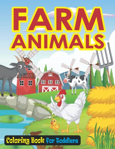 Farm Animals Coloring Book for Toddlers: Cute and Fun Farm Animals ...