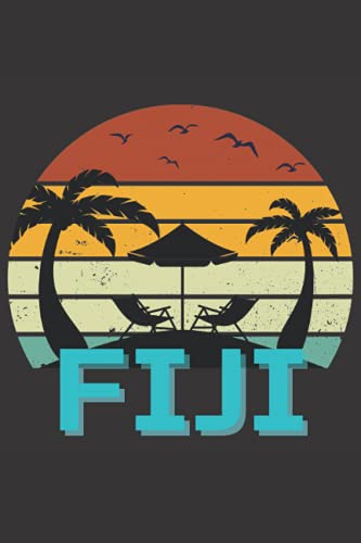 Fiji Travel Journal: 6" x 9" Lined / Ruled Blank Beach Island Country ...
