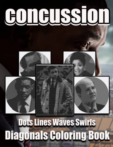 Concussion Dots Lines Waves Swirls Diagonals Coloring Book: High ...