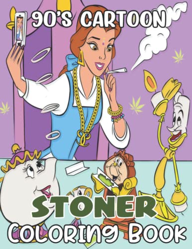 90s Cartoon Stoner Coloring Book: Stoner Coloring Book with Beautiful ...
