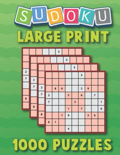 Sudoku Large Print 1000 Puzzles: 1000 Sudoku Puzzles for Adults With ...