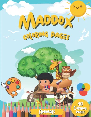 MADDOX coloring pages: Personalized Animal Coloring Book For MADDOX ...