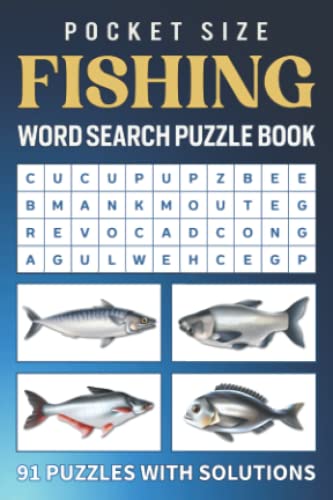 Pocket Size Fishing Word Search Puzzle Book: Travel Size 91 Fishing ...