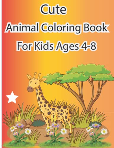 Cute Animal Coloring Book For Kids: Coloring Pages in Cute Style With ...