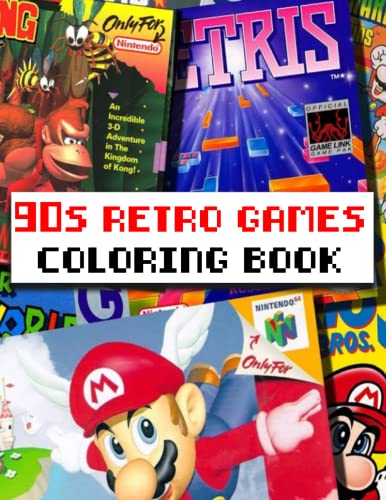 90s Retro Game Coloring Book: Creative And Vintage Designs Coloring ...