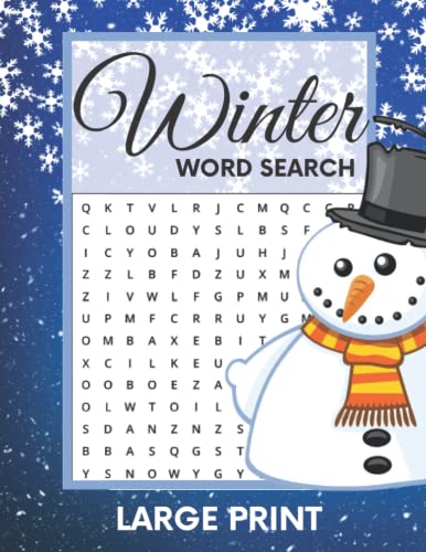 Winter Word Search Large Print: Winter Themed Word Find Puzzle Book for ...